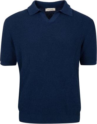 Gran Sasso Homme, Tops, Bleu, Taille: 3XL Polo C&ocirc;tel&eacute;