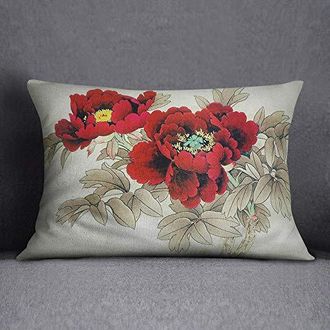 Bonamaison Le Jardin du Lin Kissenhüllen, Cotton, Mehrfarbig, 45x45