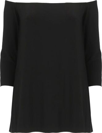 Norma Kamali Femme, Blouses et Chemises, Noir, Taille: 36 FR Straight Neck Sweater