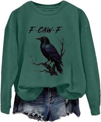 Generic Sweat-shirt décontracté pour femme - Col rond - Manches longues - Col rond - Pull en polaire - Pull moelleux à manches longues - Col montant - Manteau