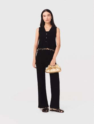 Maje Strickjacke Mit Goldschmuck - Maje