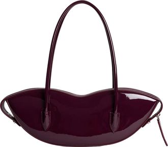 Fiorucci Womens Shoulder Bag Lips Red Vinyl Polyurethane