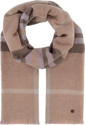 Fraas Kaschmir Schal 58 x 180 cm - karierte Stola aus 100% reinem Kaschmir für Damen - The Plaid - Wärmend und Hautfreundlich Sand