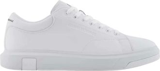 A|X Armani Exchange Homme, Chaussures, Blanc, Taille: 46 EU Leather Baskets