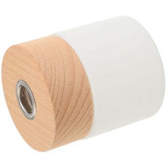 Hemobllo Glasdiffusorflasche 100ml Mattwei&szlig; mit Holzdeckel Zylindrisches Aromatherapie Fl&auml;schchen Wiederbef&uuml;llbare Duft&ouml;l Flasche f&uuml;r Wohnzimmer und Schlafzimm