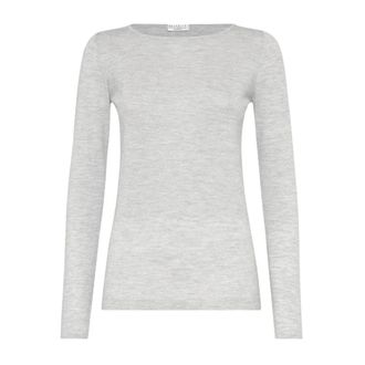 Brunello Cucinelli Leichter Pullover aus Kaschmir und Seide - - Knitwear - Damen - Grau - L