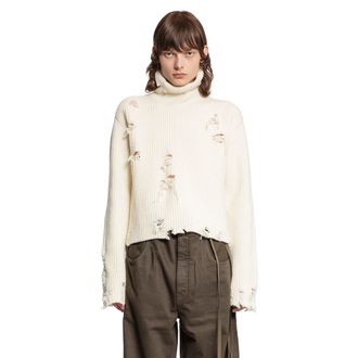 Ann Demeulemeester Armandus High-Neck Cropped Sweater