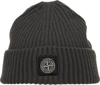 Stone Island Caps & Mützen - Knit beanie with logopatch - Gr. ONE SIZE - in Beige - für Damen