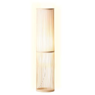 Brilliant Lampe Nori Standleuchte 1flg natur/wei&szlig; | 1x A60, E27, geeignet f&uuml;r Normallampen (nicht enthalten) | Mit Fu&szlig;schalter