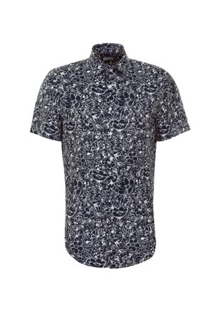 Seidensticker Herren Business-Hemd - Shaped Fit - Soft - Kent-Kragen - Kurzarm - 100% Leinen