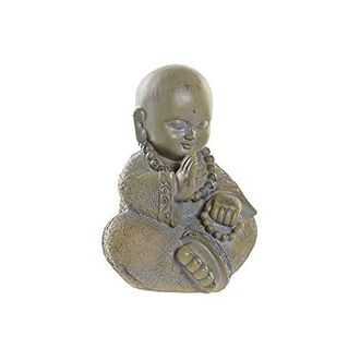 DKD Home Decor Dekorative Figur der Marke Harz Hellgrau Mönch (15 x 13 x 20 cm) (Referenz: S3019828)