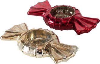 Boltze Bonbon Teelichthalter mehrf. Sortiert 6,5cm (1 St&uuml;ck)