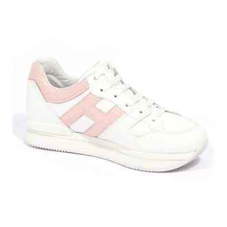 Hogan Wei&szlig;e Schn&uuml;rschuhe in Kokos-Optik - - Shoes - Damen - Wei&szlig; - 35 EU