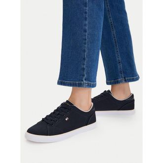 Tommy Hilfiger Sneakers Tommy Hilfiger Th Low Profile Vulc Canvas FW0FW09102 Dunkelblau