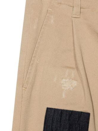 Dsquared2 Patch-Detail Cotton Trousers - Beige