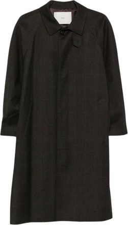 Dunst Manteau Mac en Laine Coupe H - Homme - Manteaux - Brun - Taille: M