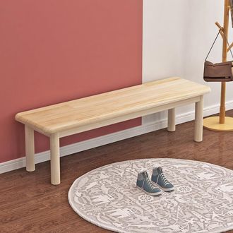 Generic Moderne Eingangsbank Aus Massivholz - Rechteckige Sitzbank for Zuhause Oder Das Restaurant,(Natural,27.5 L x 12 W x 16 H)