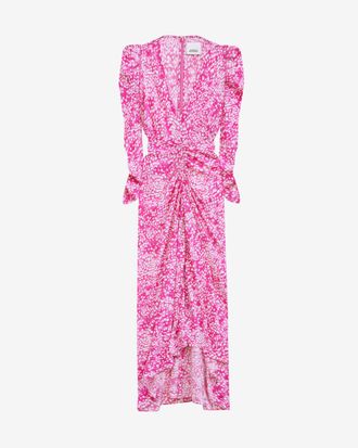 Isabel Marant Robe Albini - Femme - Fuchsia-blanc - Taille 34 - Isabel Marant