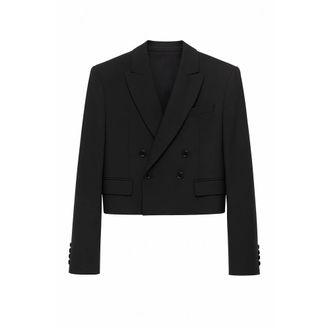 John Richmond Cropped Blazer mit doppelter Knopfleiste - - Jackets - Herren - Schwarzk - L