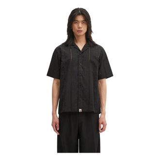 A Bathing Ape Stickerei Hemd mit offenem Kragen - - Shirts - Herren - Schwarzk - L