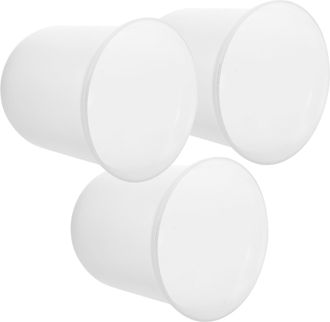 Beaupretty Kunststoff Toilettenb&uuml;rstenhalter 3 St&uuml;ck Mit Halbdurchsichtigem Becher 100x115mm Runder Boden Geeignet F&uuml;r Badezimmer Und Hotel Toiletten Leicht Und 