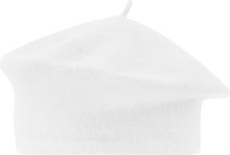Generic LOIJMK Béret basque pour femme - Couleur unie - Laine synthétique - Bonnet à bourgeons - Bonnet de peintre - Bonnet en cuir pour femme, Blanc., taille
