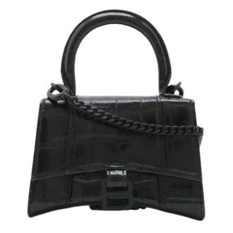 Balenciaga Pre-owned Sac bandouli&egrave;re Hourglass Mini 2way - Femme - Pre-owned - Noir - Taille: ONE Size
