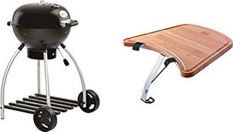 Rösle Holzkohle-Kugelgrill No.1 Sport F50, Hochwertiger Kohlegrill mit einstellbarer Luftzufuhr, Deckelscharnier & Ablagetisch Kugelgrill, Hochwertiger Buch