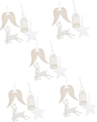 Amosfun Weihnachtsbaum Dekoration 5 S&auml;tze Weihnachtsschmuck Weihnachtsdeko Weihnachtliche H&auml;ngende Hirschdekoration Christbaumschmuck Weihnachts-Hirsch- Weihn