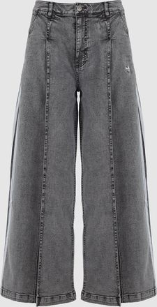 adidas Jean Wide Leg Washed Grey Denim, Capsule Badigirl