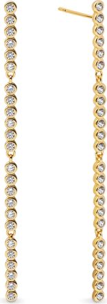 Singularu Aurora Ohrringe. Messing mit 18 Kt Goldbeschichtung und Zirkonia. Schmuck für Damen