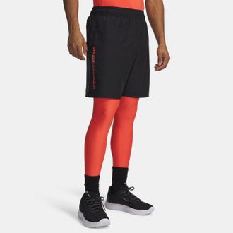 Under Armour Tech Woven Wordmark Shorts f&uuml;r Herren (21 cm) Schwarz / Venom Rot XXL