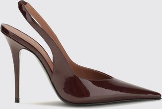 Amina Muaddi Escarpins slingback Anok en cuir verni &agrave; talon aiguille