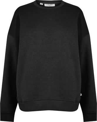 Calvin Klein Sweatshirt f&uuml;r Damen, Regul&auml;r, Drop-&Auml;rmel (Schwarz)