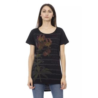 Trussardi Femme, Tops, Noir, Taille: 42 FR T-shirt en Coton Noir Femme