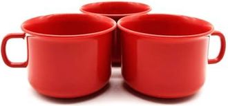 Kimmel Tasse 150 ml 3er Set Kunststoff f&uuml;r Outdoor, Camping, Picknick und Garten, Rot
