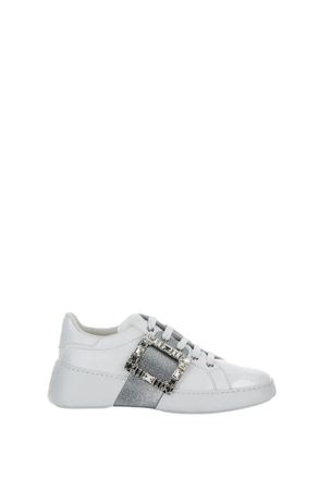 Roger Vivier Low-Top Sneaker - Classic White Low-Top Sneakers With Design - Gr. 37,5 (EU) - in Wei&szlig; - f&uuml;r Damen