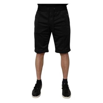 Dolce & Gabbana Homme, Shorts, Noir, Taille: M Bermuda Noir en Polyester