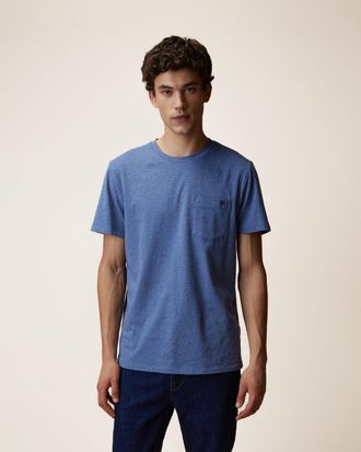 Faguo T-shirt bleu coton