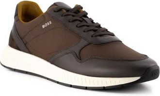 HUGO BOSS Herren Sneaker braun Glattleder
