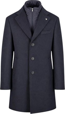 Manuel Ritz Einreiher-Mantel - - Coats - Herren - Blau - S
