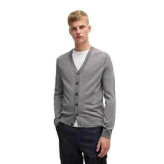 HUGO BOSS Cardigans - - Knitwear - Herren - Grau - L