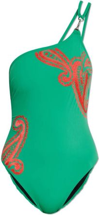 Tory Burch Femme, Maillots de bain, Vert, Taille: 40 FR Maillot de bain une pièce à clip sur une épaule