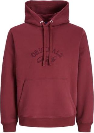 Jack & Jones Hood Jorbleecker Branding Sweat &agrave; Capuche BF, Rouge tib&eacute;tain, M Homme