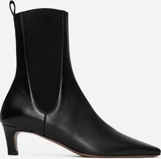 Arket Stiefelette Mit Eckiger Zehenpartie -Schwarz