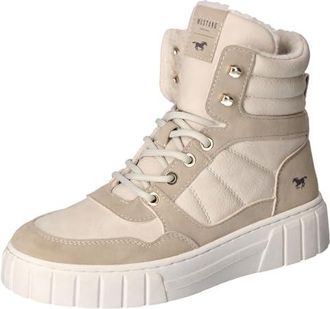 Mustang Jeans Femme 1446 à 605 Basket, Ecru, 40 EU