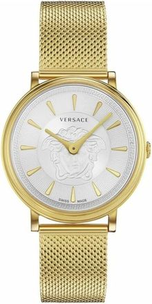 Versace Femme, Accessoires, Jaune, Taille: ONE Size V Circle Montre Medusa