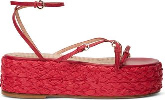 Red Valentino Femme, Chaussures, Rouge, Taille: 40 EU Sandales Plateformes