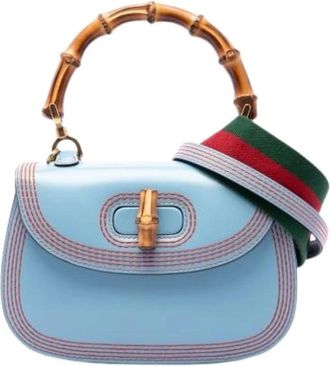 Gucci Sac &agrave; main Pre-owned en bambou - Femme - Pre-owned - Bleu - Taille: ONE Size