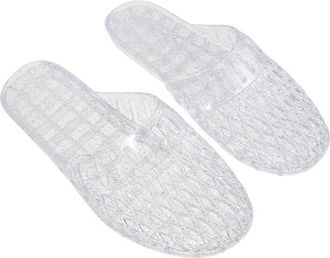 BESTONZON YARNOW Pantoufles Femme Transparentes 40 Mules Ouvertes en Plastique Souple Semelle Antid&eacute;rapante Sandales d&Eacute;t&eacute; Ajour&eacute;es L&eacute;g&egrave;res Chaussures Polyvalent